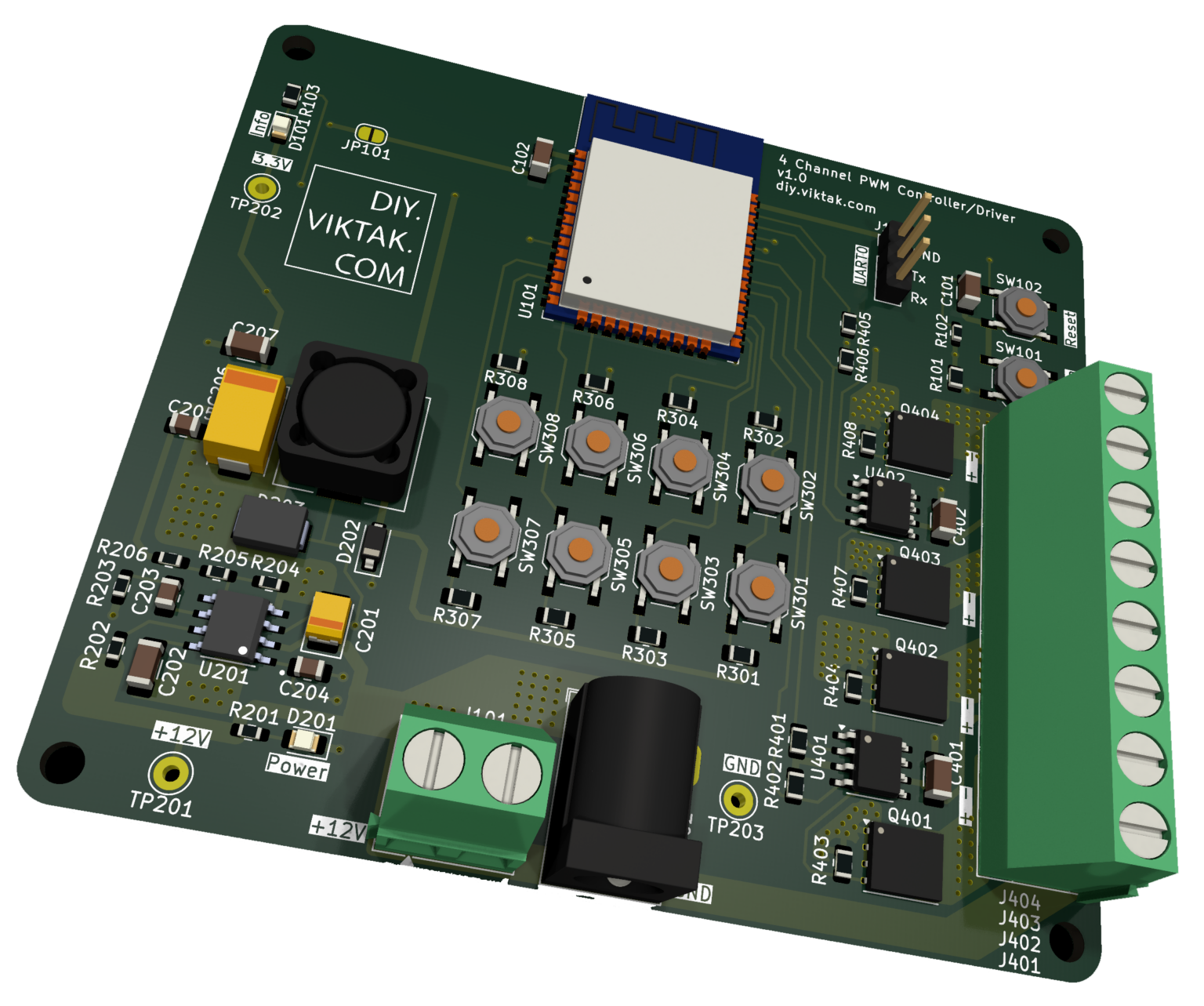Building a Smart 4-Channel PWM Controller with ESP32 and High-Efficiency MOSFETs – Viktor’s DIY Blog